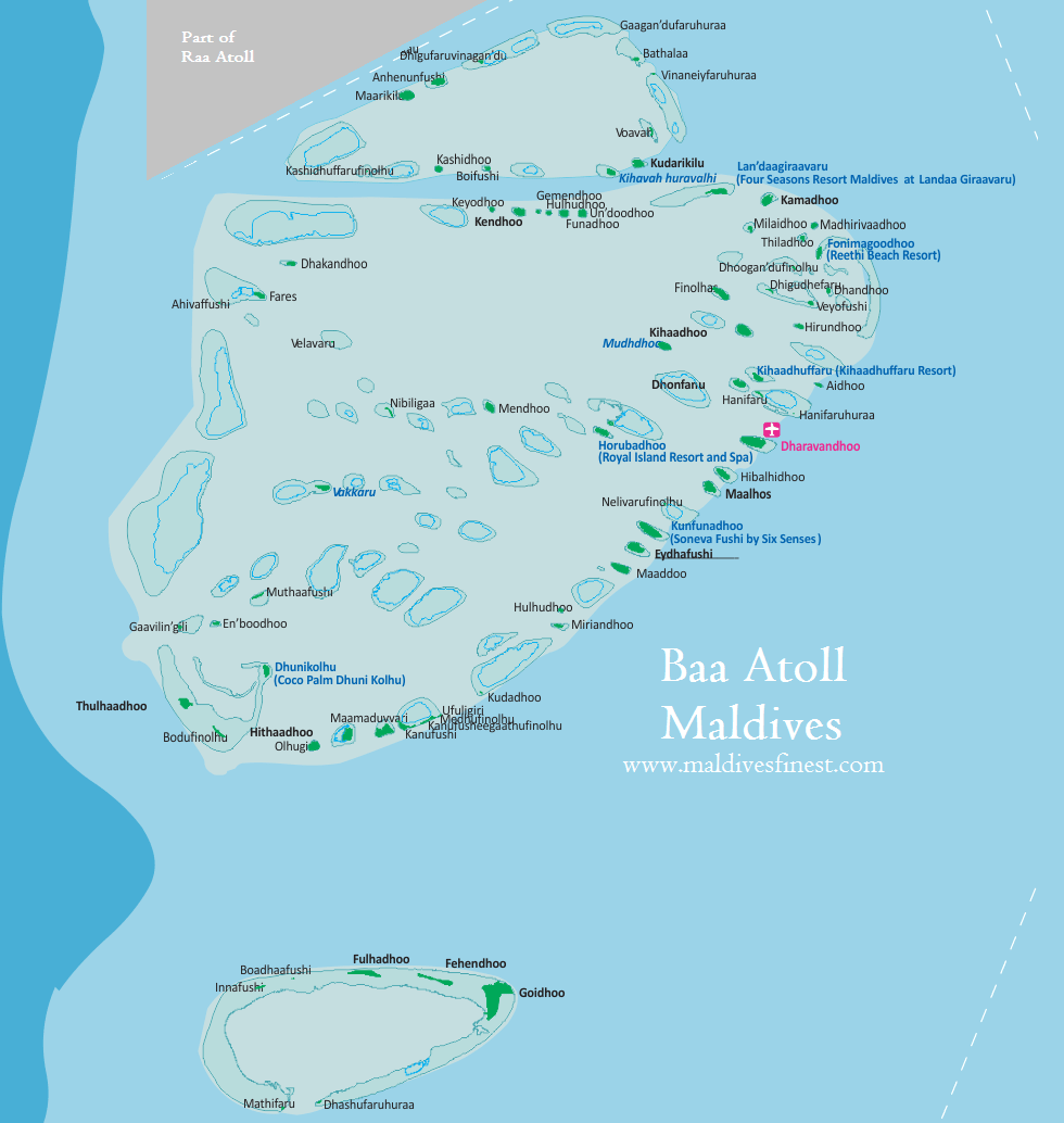 Maldives Map With Resorts, Airports and Local Islands 2018